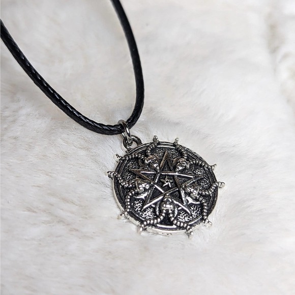 Handmade | Jewelry | Pentagram Satanic Baphomet Charm Necklace | Poshmark